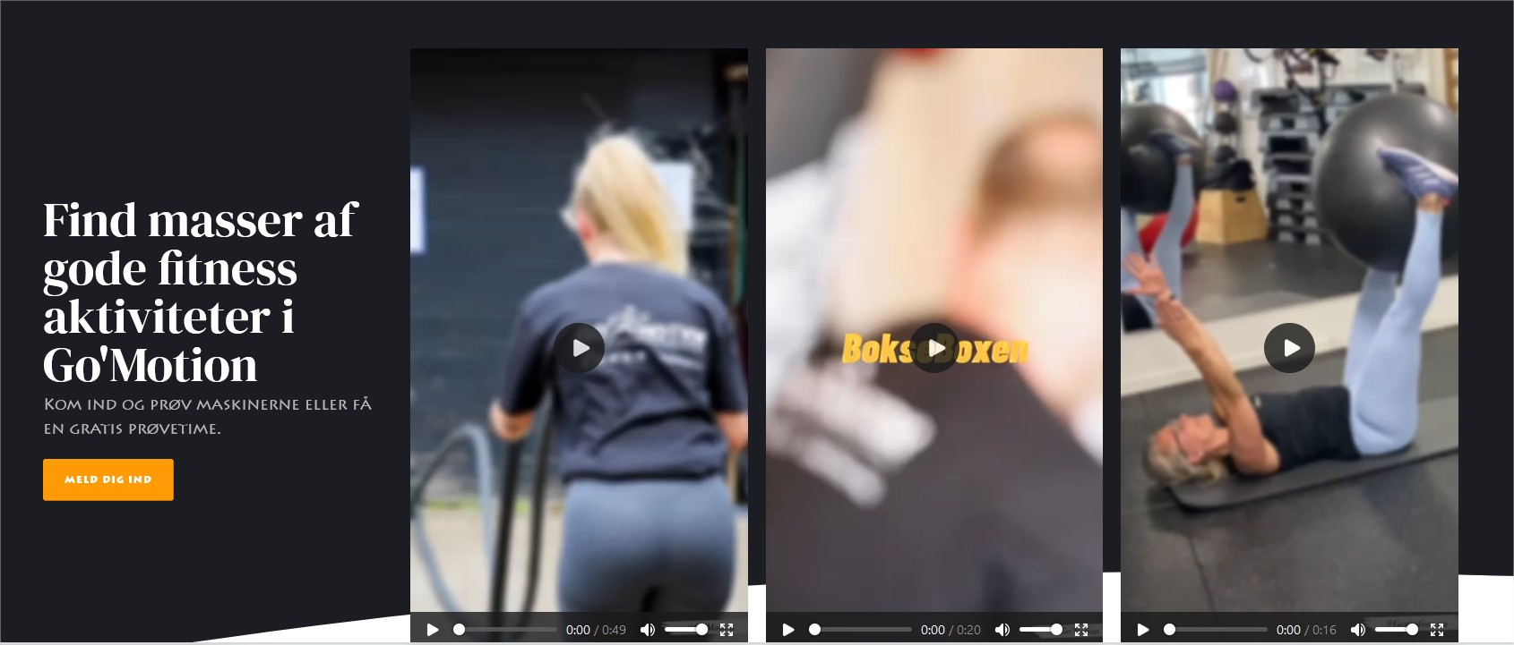 Nye fantastiske videoer - Gomotion fitness og motions center